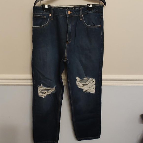 The Drop | Jeans | The Drop Mens Distressed Dark Blue Jeans Nwt | Poshmark